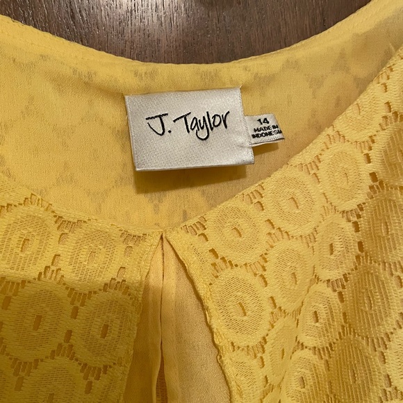 J. Taylor | Dresses | Nwt Sunflower Yellow J Taylor Dress With Straps ...
